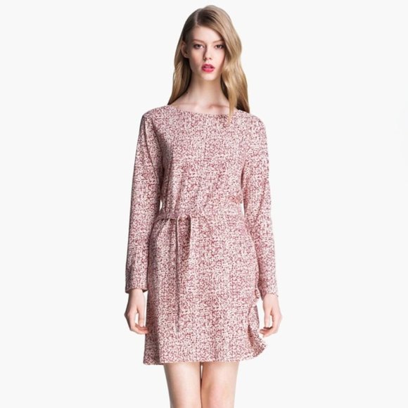 A.P.C. | Dresses | Apc Belted Print Cotton Linen Dress | Poshmark